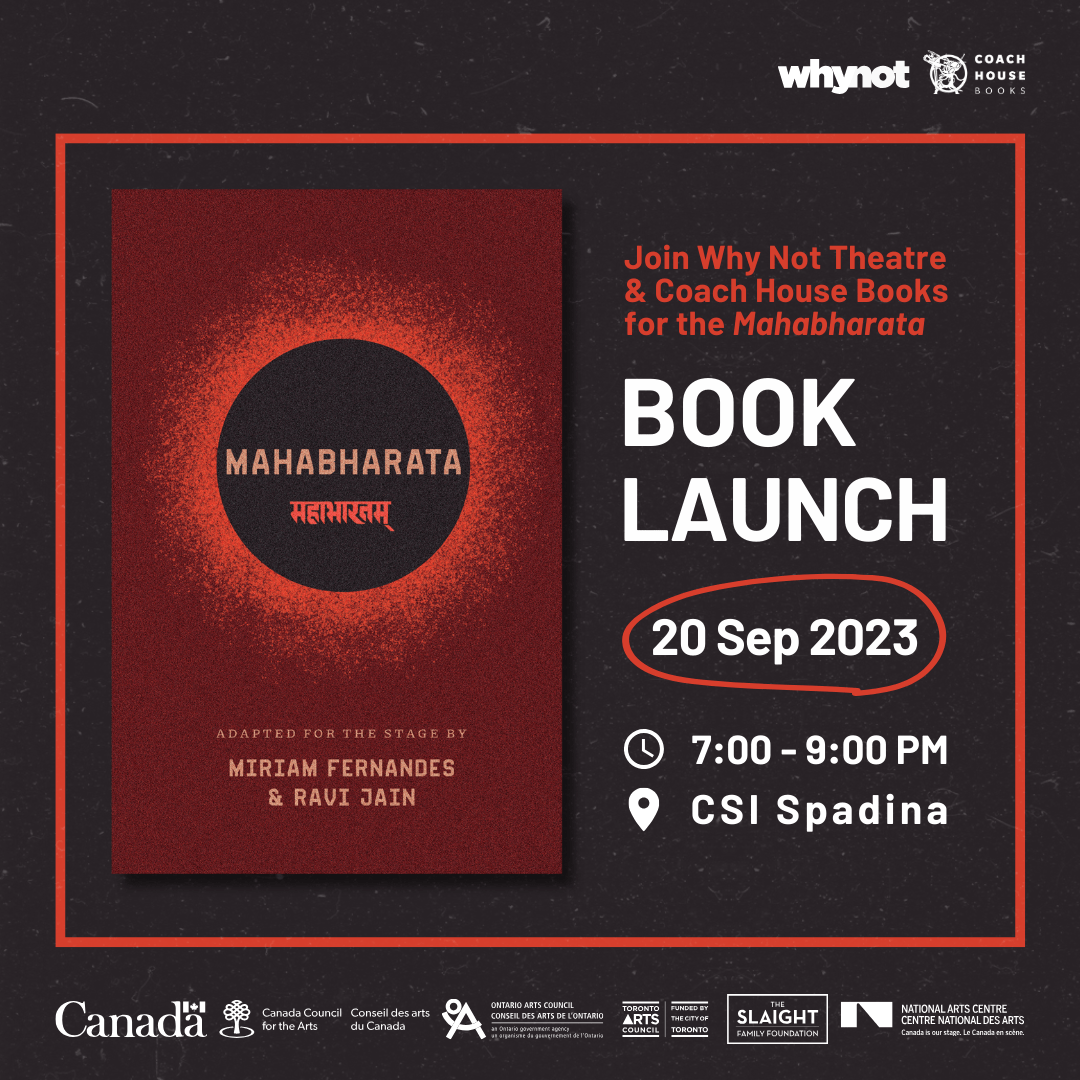 Mahabharata launched by Coach House Books - why not theatre